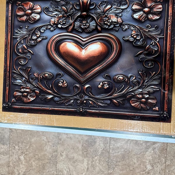 Tempered Glass Backsplash for Kitchen, Heart and Floral Glass ...