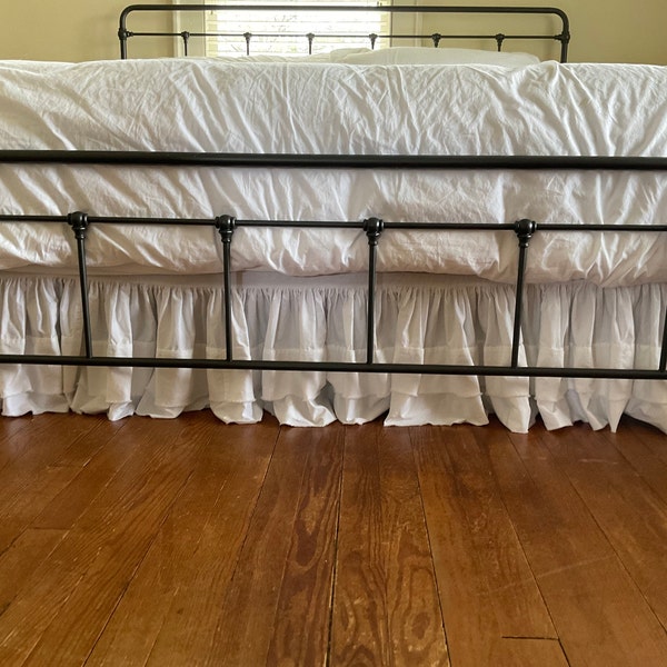 Fringe Ruffle Gathered Bed Skirt - 8