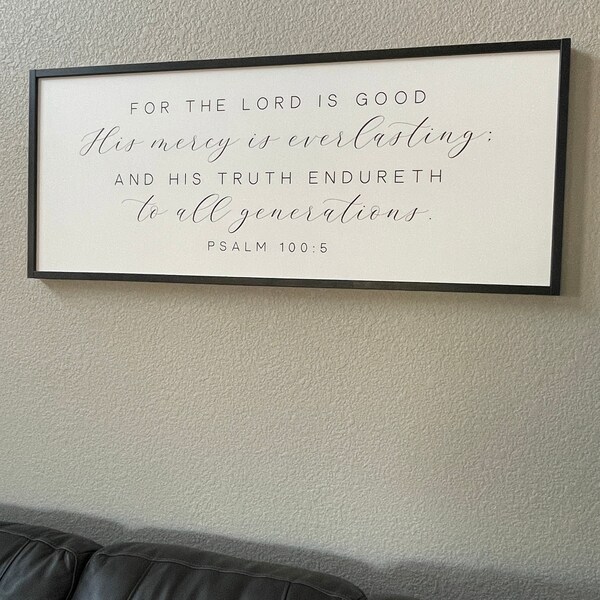 Scripture Wall Decor | for the Lord is Good Sign | Living Room Decor ...