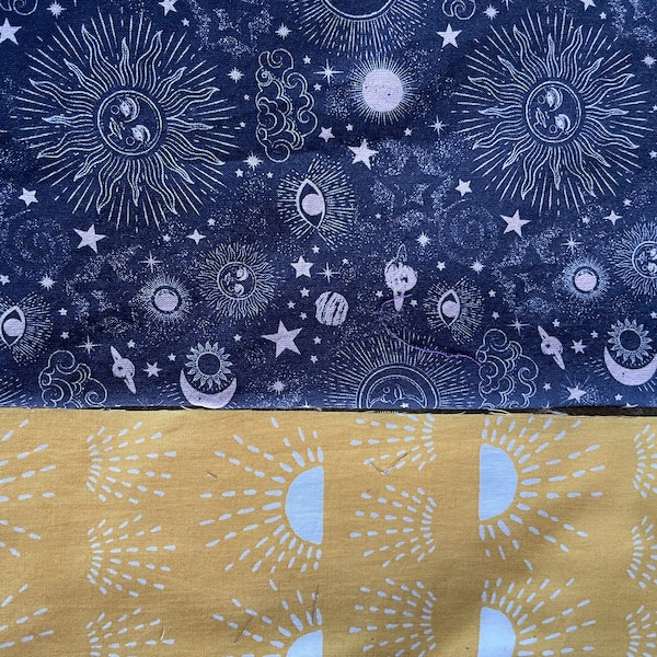 Space Fabric, 100% Cotton, Amazing Stars Planets Print, Quilting Fabric ...