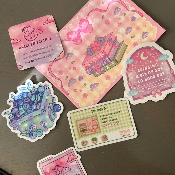 ID Card Aesthetic Vinyl Sticker | Waterproof, Waterbottle, Kawaii ...