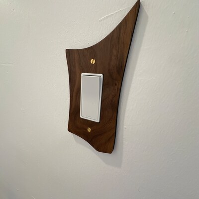 Arbor Walnut Wood Light Switch Covers Mid Century Modern Wall Plate MCM ...