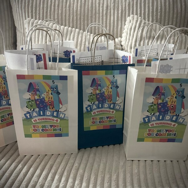 Numberblocks Party Favor Bags - 5x7 Size - Birthday Souvenir ...