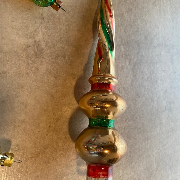 Lemon Glass Vintage Christmas Tree Ornaments, Retro Silver-mercury Home ...