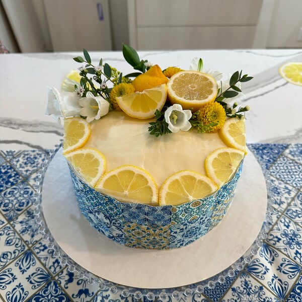 Positano Italy Tile Pattern Edible Image Sheet Cake Topper or Wrap ...