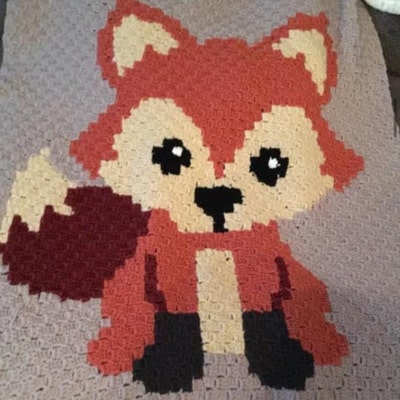 INSTANT DOWNLOAD Fox Crochet Graph Crochet Pattern Woodland Baby ...