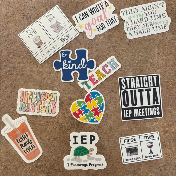 Special Ed Teacher Stickers - Laptop Stickers - Teacher Gifts - Teacher ...