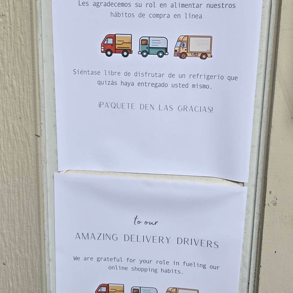 Funny Delivery Driver Thank You Snack Sign - Etsy