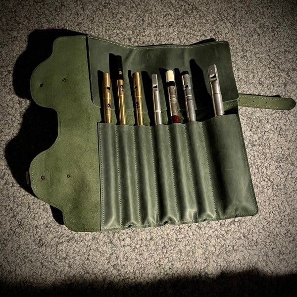 Leather Penny Whistle Case, Tin Whistle Pouch, Tin Whistle Case, Penny ...