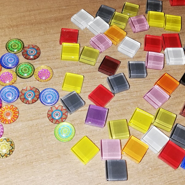 200 Pieces of Glass Nuggets Round Decorative Glass Gems 10mm ,12mm ...