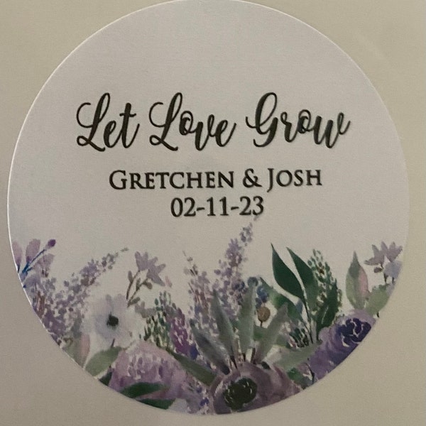 Personalized Printed Flower Stickers - Choose Your Floral Design and ...
