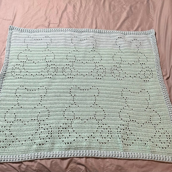 Arthur Blanket | Filet Crochet Blanket Pattern | Baby Blanket Crochet ...