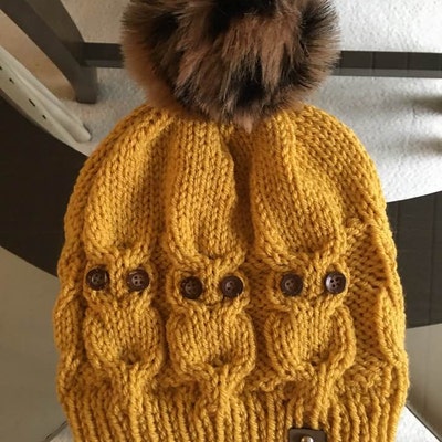 Owl Scarf Knit Pattern - Etsy