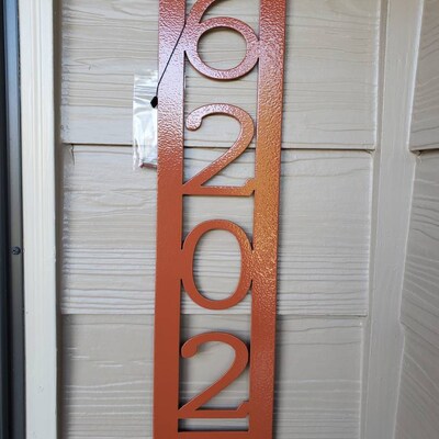 Custom Address Marker Vertical House Number Metal Address Sign - Etsy