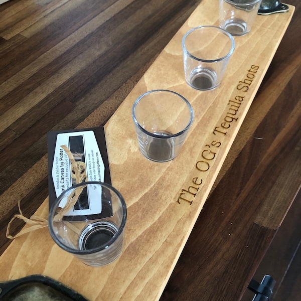 Shot Flight, Party Shot Tray, Personalized Shot Flight, Tequila Serving ...
