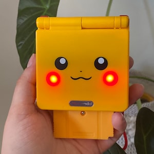 Pikachu cheekachu Custom Gameboy Advance SP Bundle W/ IPS V2 Screen ...
