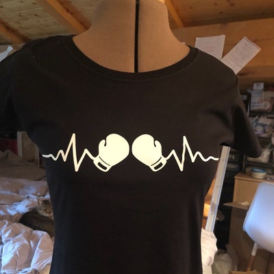 Heartbeat Boxing Glove SVG, EKG Pugilism Clipart Silhouette Cricut Cut ...