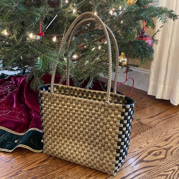 Light Pink Tote Fairtrade Plastic Bag, Handwoven Recycled Plastic Bag ...