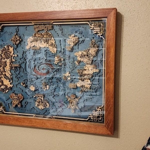 3D Wooden Map of the Enchanted Continents - Etsy