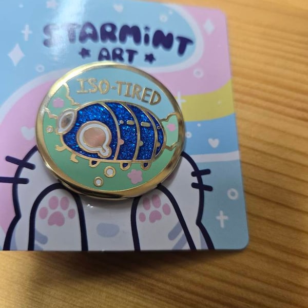 Pillbug Gold Transparent Enamel Pin Cute Isopod Bug Pin Pills ...