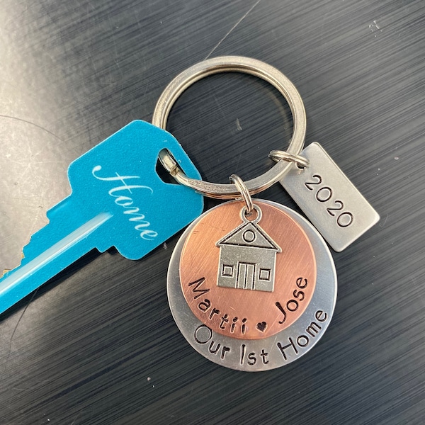 Personalized New Home Key Chain, Our First Home Keychain, Our 1st Home ...