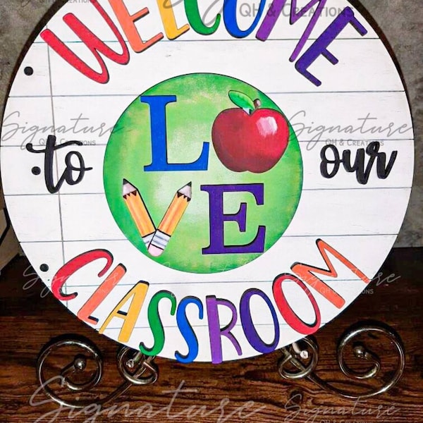 Interchangeable School Sign, SVG FILE Glowforge Door Hanger - Etsy