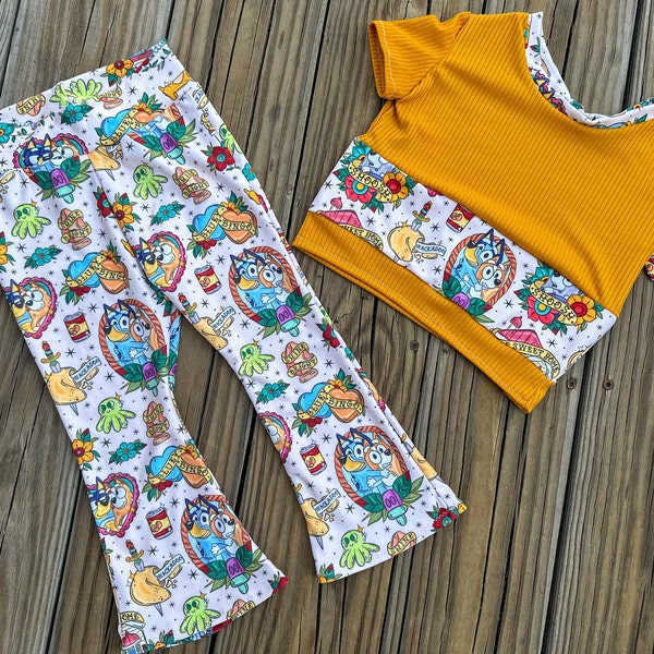 Baby Flare Pant Sewing Pattern, Baby Flared Pants Pattern, Flared Pants ...