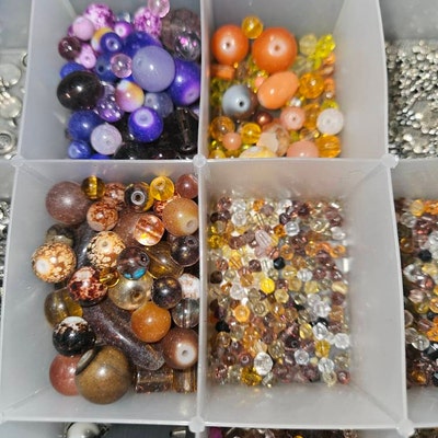 500-1000 Pcs Assorted Crystal Mixture Beads. 3mm-12mm Jesse James Glass ...