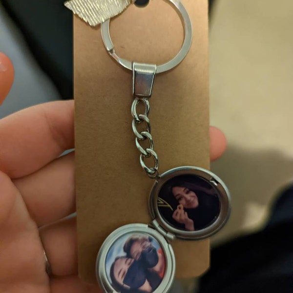 Personalized With Your Own Photo Locket Stainless Steel Locket Keychain ...