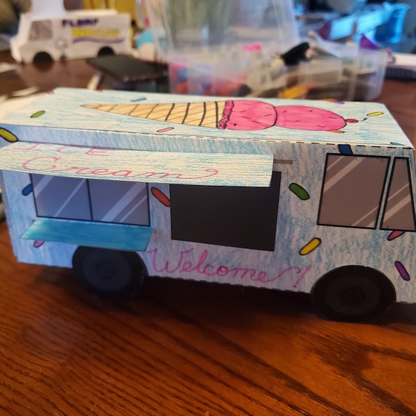 Food Truck Favor Box / Paper Toy / Decoration: DIY Printable PDF With ...