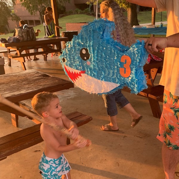 Blue Shark Pinata, First Birthday Party Decoration - Etsy