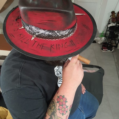 Vintage Rare Hat, High Bowler Western Cowboy Distressed.1 Stock 55cm - Etsy