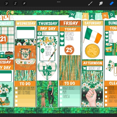 Functional Digital Sticker Checklists, Planner Stickers, Summer Palette ...