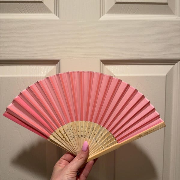 Personalized Custom Frabic Fans Bulk Wedding Party Favors Gifts for ...