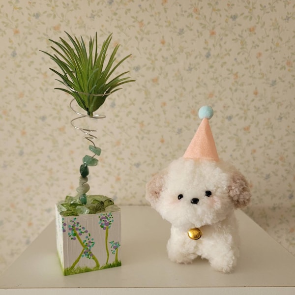 Handmade Plush Root Twisting Rod Puppy, Plush Animal, Kawaii Puppy ...