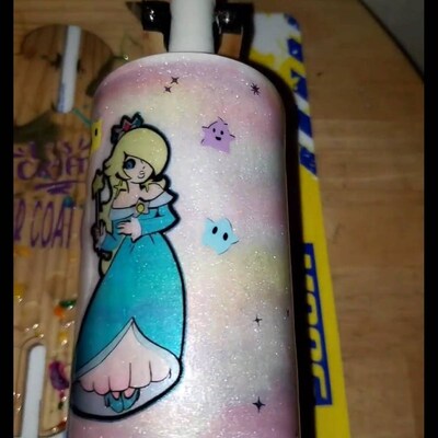 Rosalina Stained Glass Luma Super Mario Galaxy SVG and PGN Outline and ...