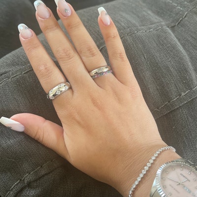 Dome Ring, Gold Dome Ring, Silver Dome Ring, Star Ring, Celestial ...