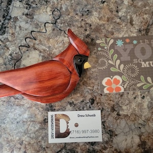 Wooden Intarsia Female Cardinal - Etsy