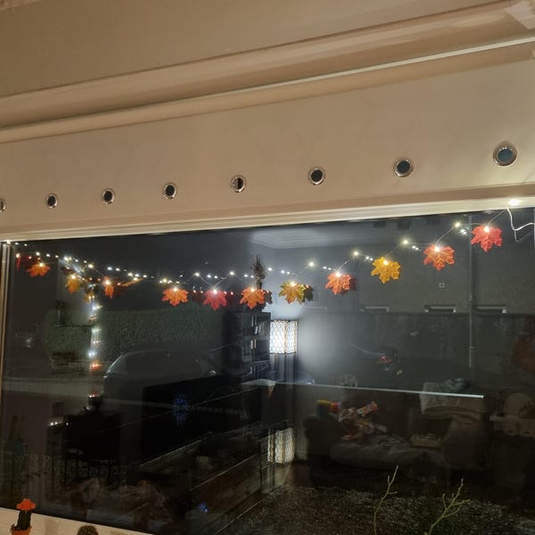 Black Leaf Fairy Lights Gothic Wedding Table Decor Garland Dark ...