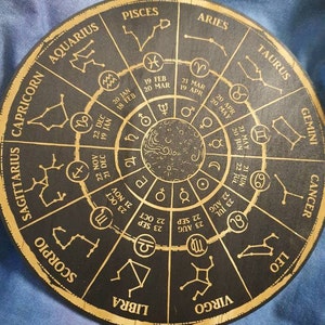 Zodiac Wheel Board // Astrology Guide // Magickal Decor - Etsy