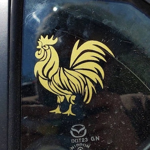 Cute Rooster Premium Waterproof Vinyl Decal Stickers for Laptop Phone ...