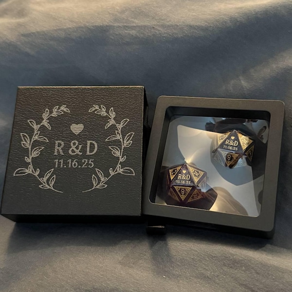 Custom Wedding Dice | Custom Dice D20 | Dungeons & Dragons | DND Dice ...