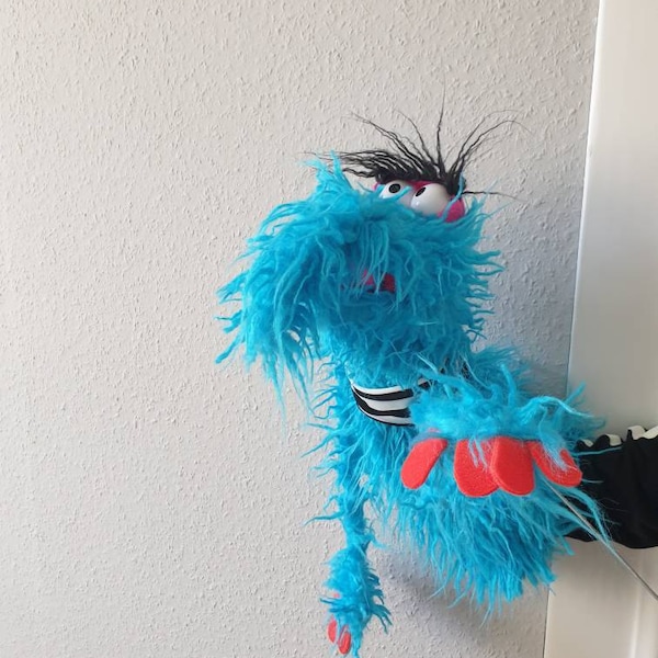 Blue Shaggy Shnoz-pro, Professional Monster Hand Puppet - Etsy