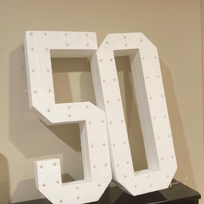 Two Large Light up Flashing Numbers Large Foam Numbers Set of Large ...