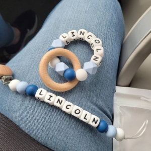 BABY TOY RING Custom Silicone Ring With Name Baby Shower - Etsy