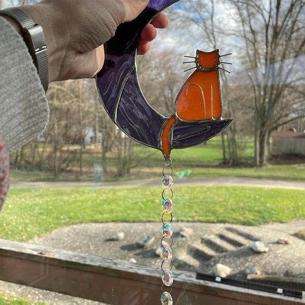 Spider Web Stained Glass Spider With Web Sun Catcher Window Hangings ...