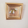 Honeybee Oil Painting With Gold Leaf Art Abstract Painting Oil Bee Gold ...