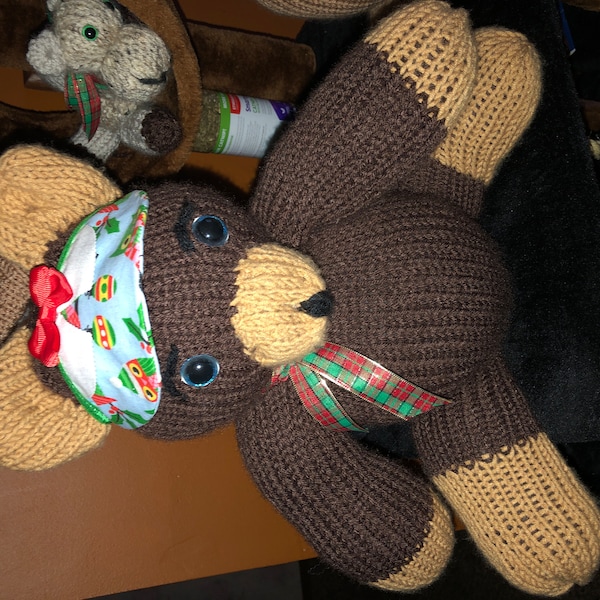 Teddy Bear - Circular Knitting Machine Pdf Pattern - Sentro Addi ...