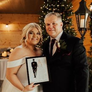 Personalized Bride and Dad Portrait Art DIGITAL Father of the Bride ...