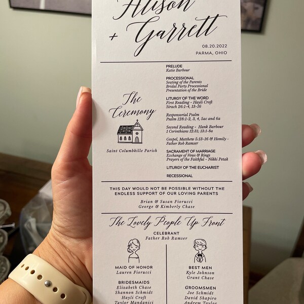 Infographic Wedding Program Template, Fun Wedding Programs, Non ...